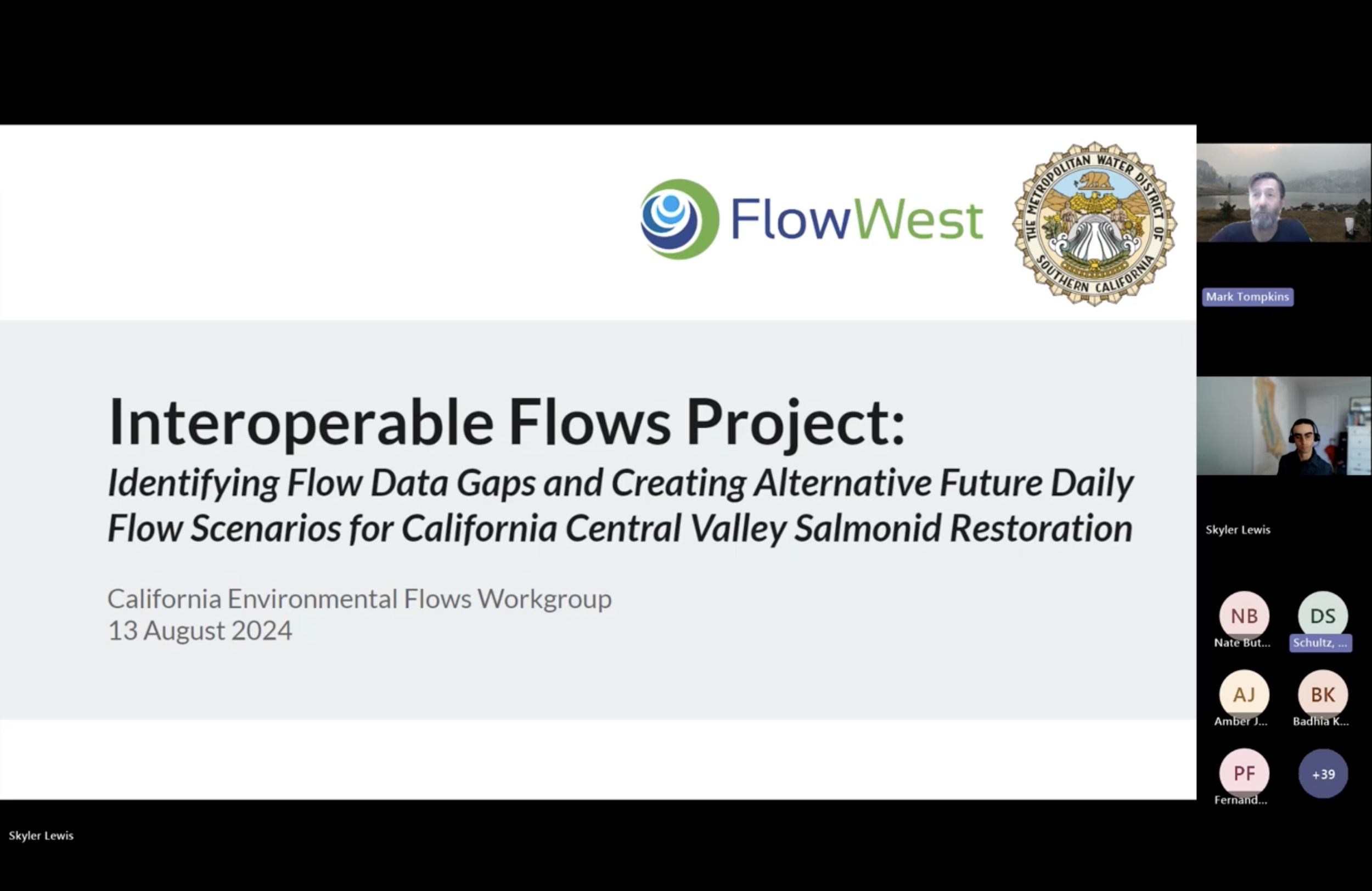FlowWest presented at California Environmental Flows Workgroup — FlowWest